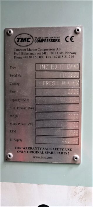 TMC 150-12 EWNA AND TMC 365-12 EWNA MARINE COMPRESSORS WITH NITROGEN GENERATORS – Ship Spares ...