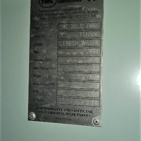 TMC 150-12 EWNA AND TMC 365-12 EWNA MARINE COMPRESSORS WITH NITROGEN ...