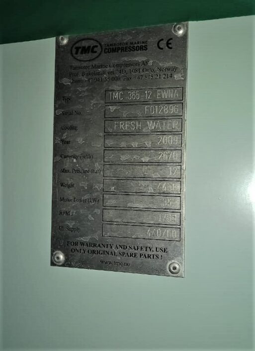 TMC 150-12 EWNA AND TMC 365-12 EWNA MARINE COMPRESSORS WITH NITROGEN ...